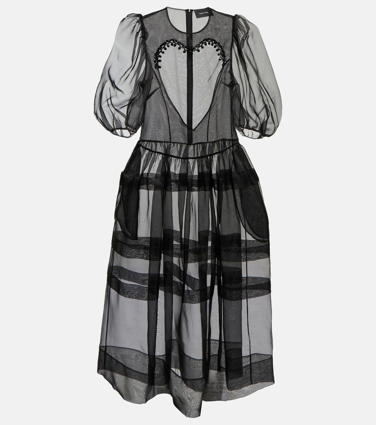 Simone Rocha - Embellished sheer silk dress Simone Rocha
