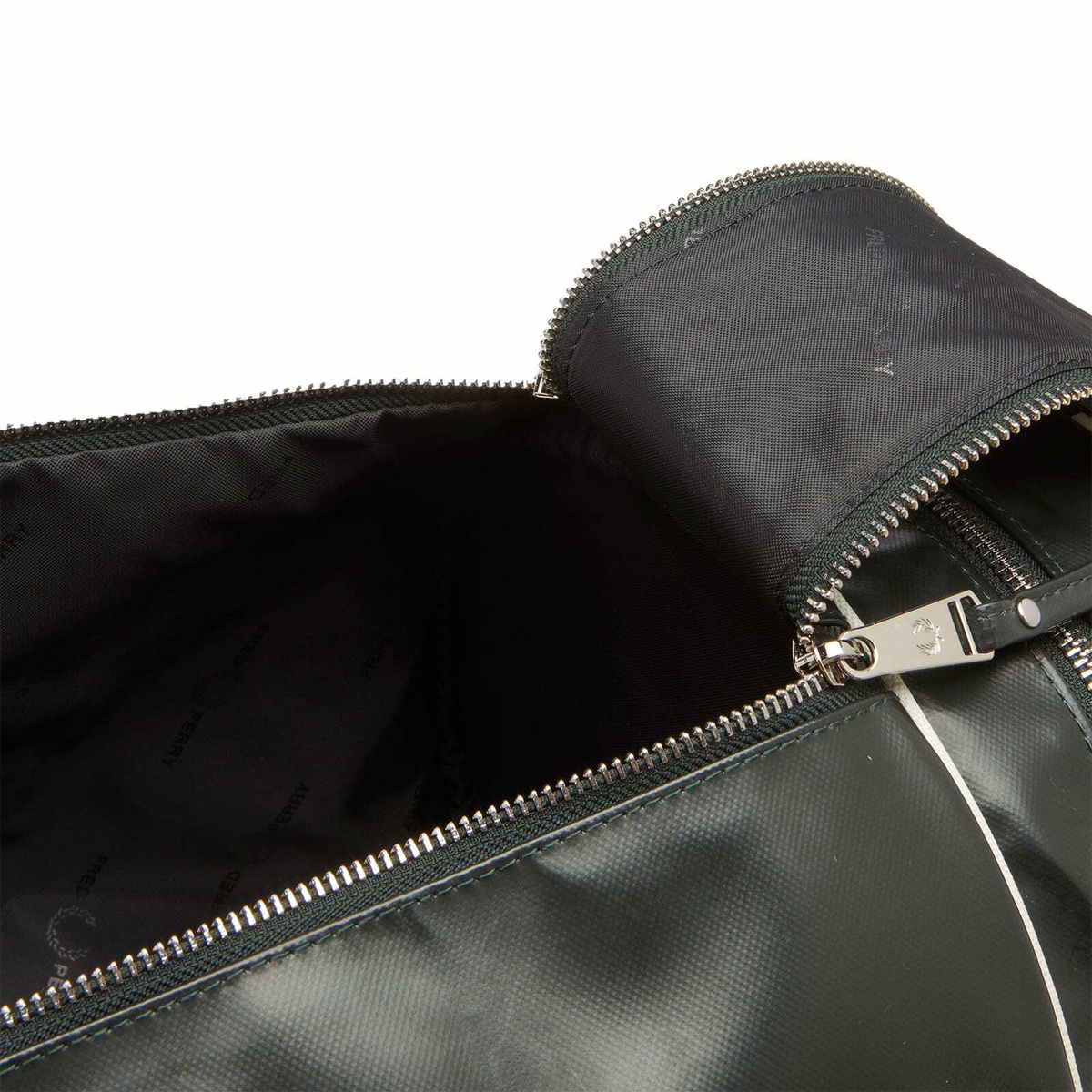 Fred Perry Men's Classic Barrel Bag in Night Green/Ecru Fred Perry