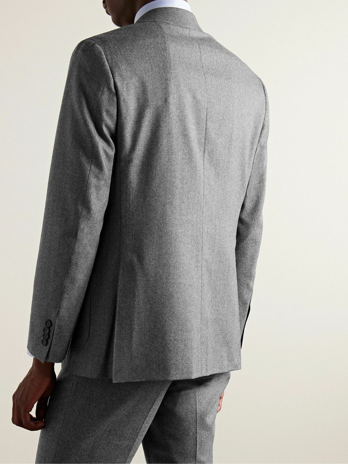 Canali - Kei Unstructured Super 120s Wool-Flannel Suit Jacket - Gray Canali