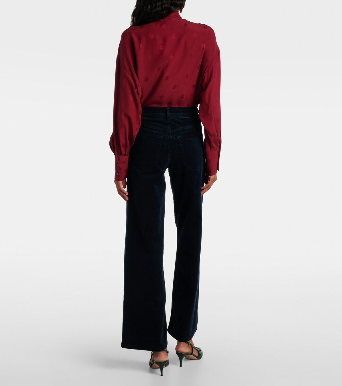 Frame Le Slim Palazzo high-rise wide-leg jeans Frame Denim