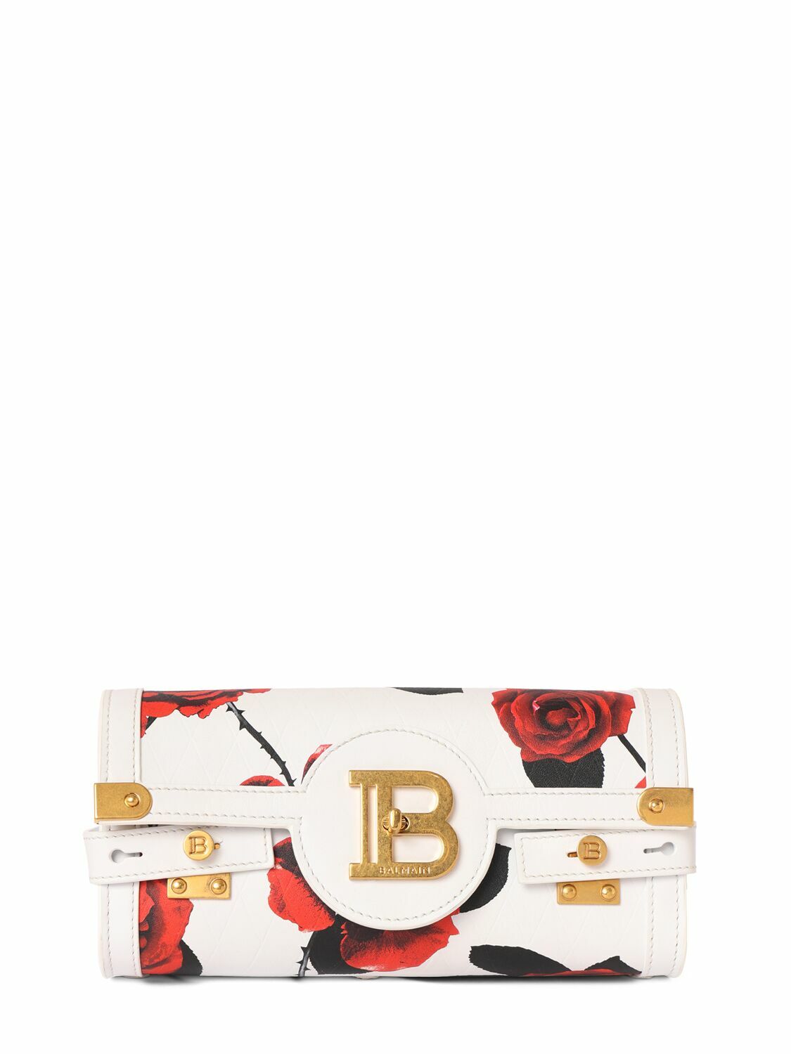 BALMAIN - B-buzz 23 Printed Leather Bag Balmain