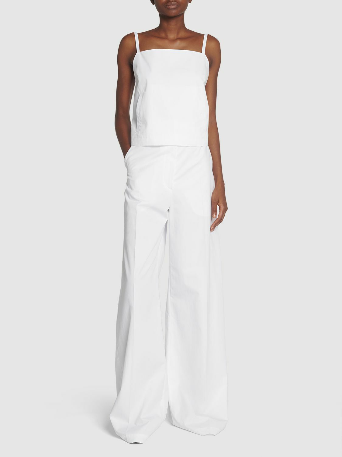 SPORTMAX - Carmine Cotton Canvas Top Sportmax