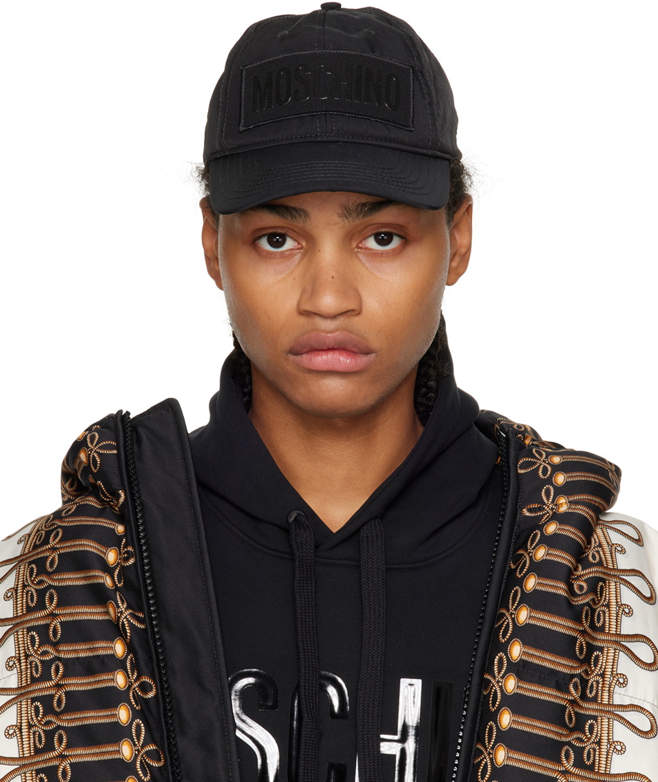 Moschino Black Patch Cap Moschino