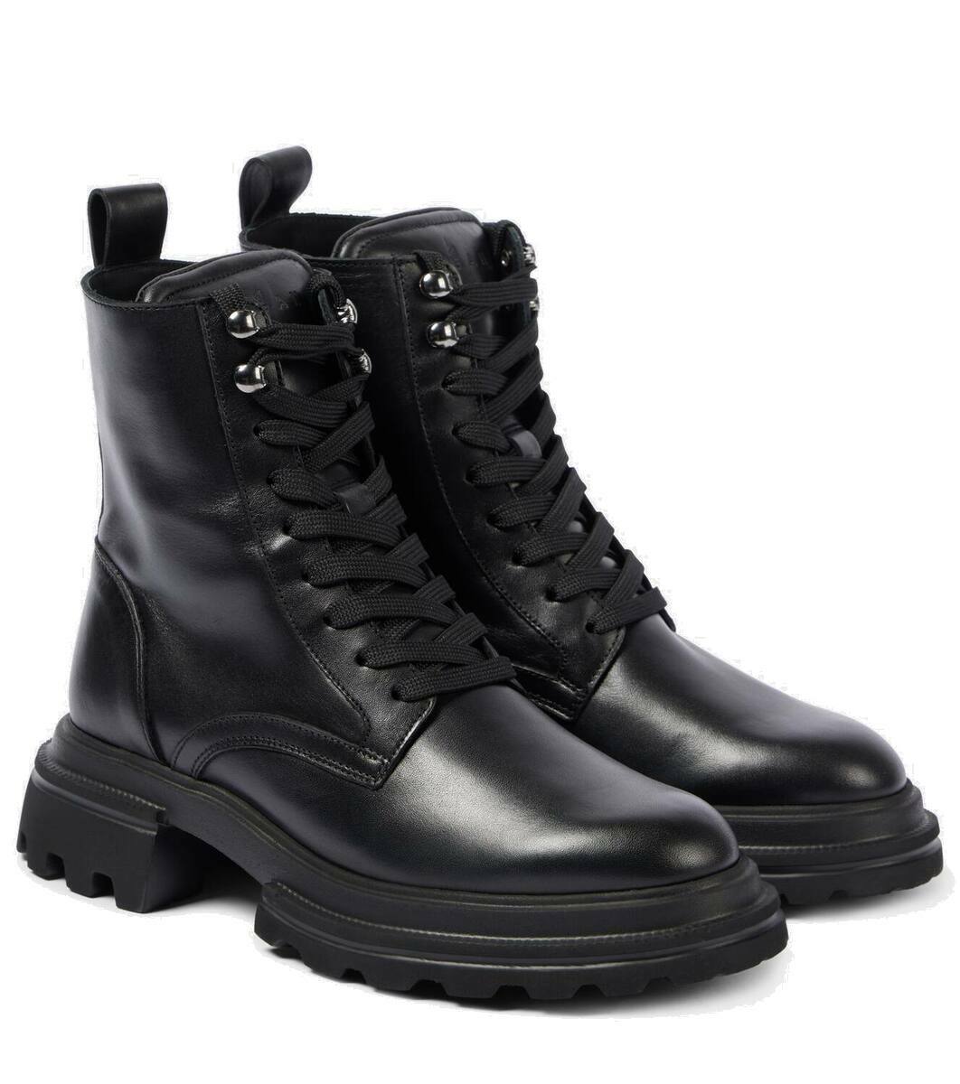 Hogan Benisa leather combat boots Hogan