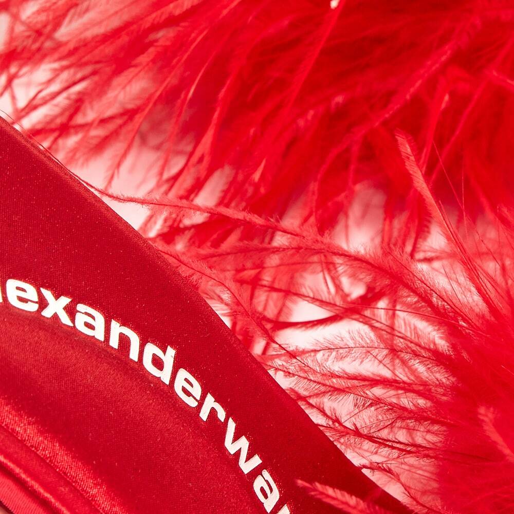 Alexander Wang Women's Lulu 85 Feather Mule in Salsa Red Alexander Wang