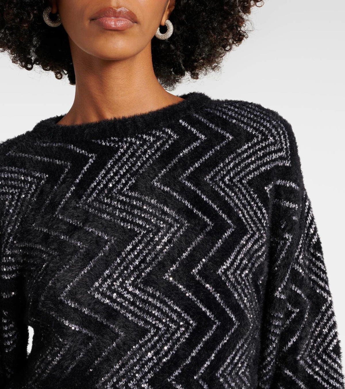 Missoni Zig Zag metallic knit sweater Missoni