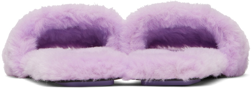 Marc Jacobs Purple 'The J Marc' Teddy Sandals Marc Jacobs