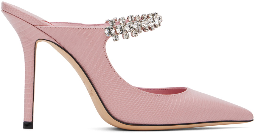 Jimmy Choo Pink Bing 100 Mules Jimmy Choo