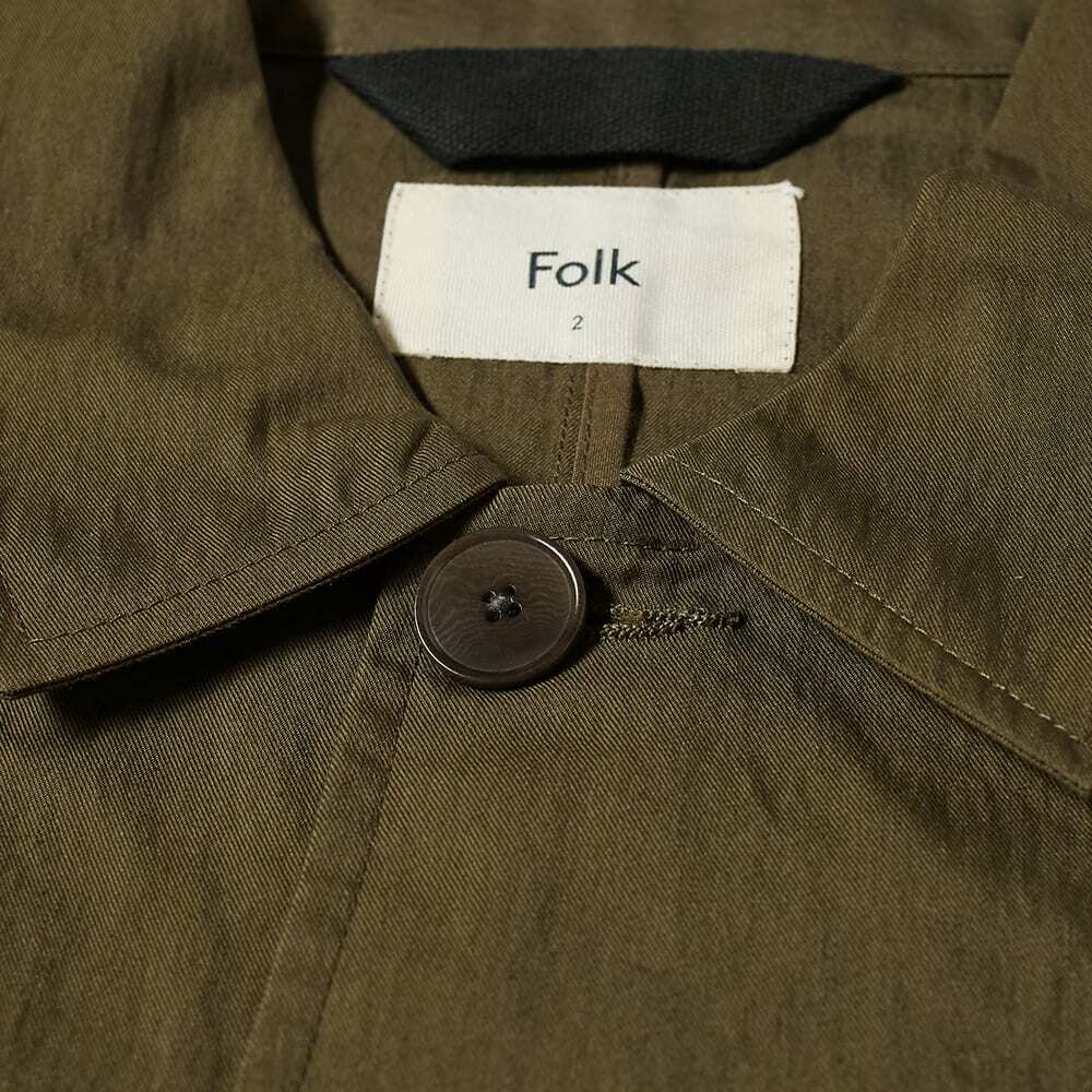 Folk Men's Woven Tech Jacket in Olive Folk