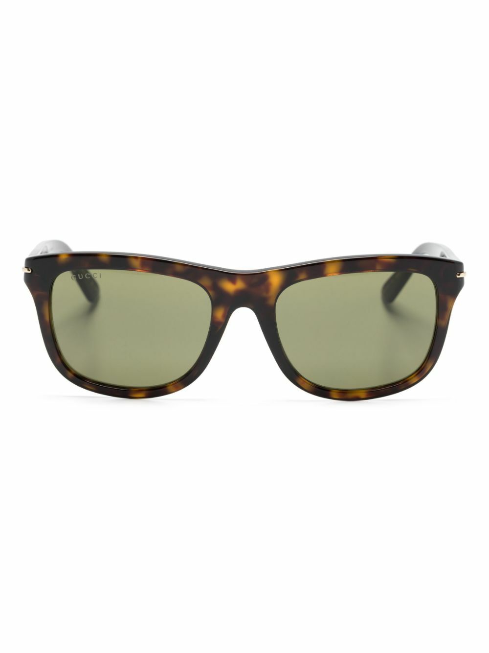 Gucci Eyewear Brown Tortoiseshell Rectangle Frame Sunglasses Gucci