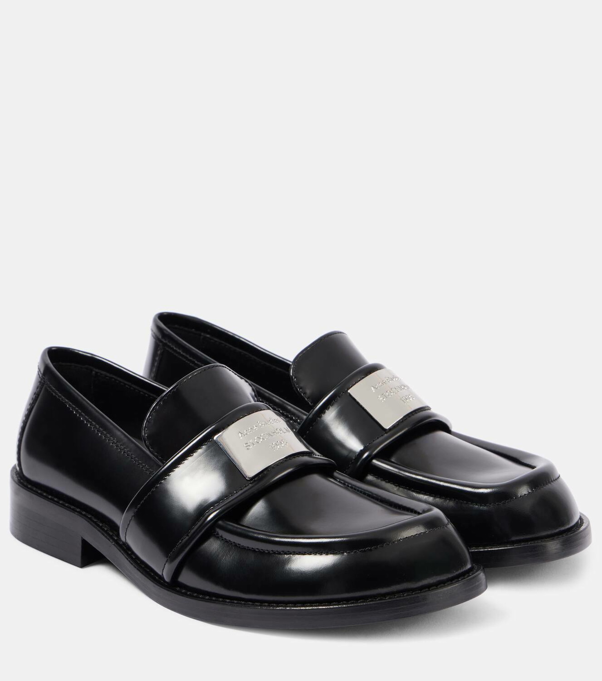 Acne Studios Logo leather loafers Acne Studios