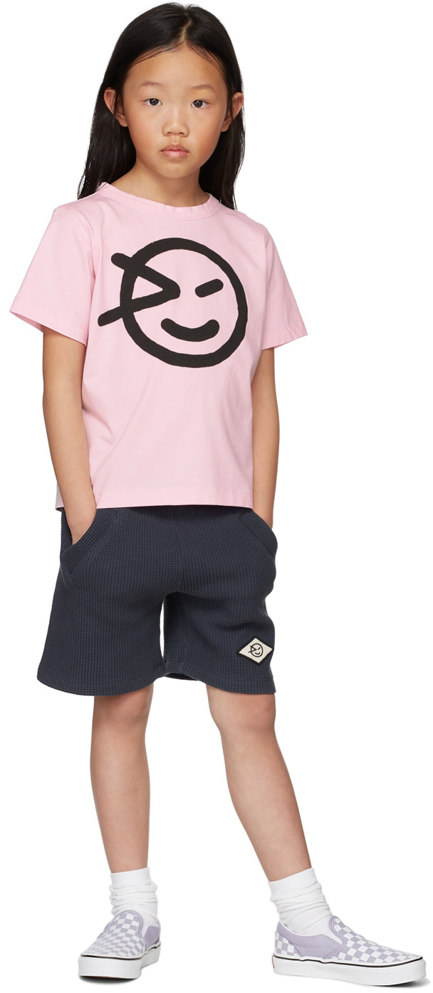 Wynken Kids Grey Waffle Track Shorts Wynken