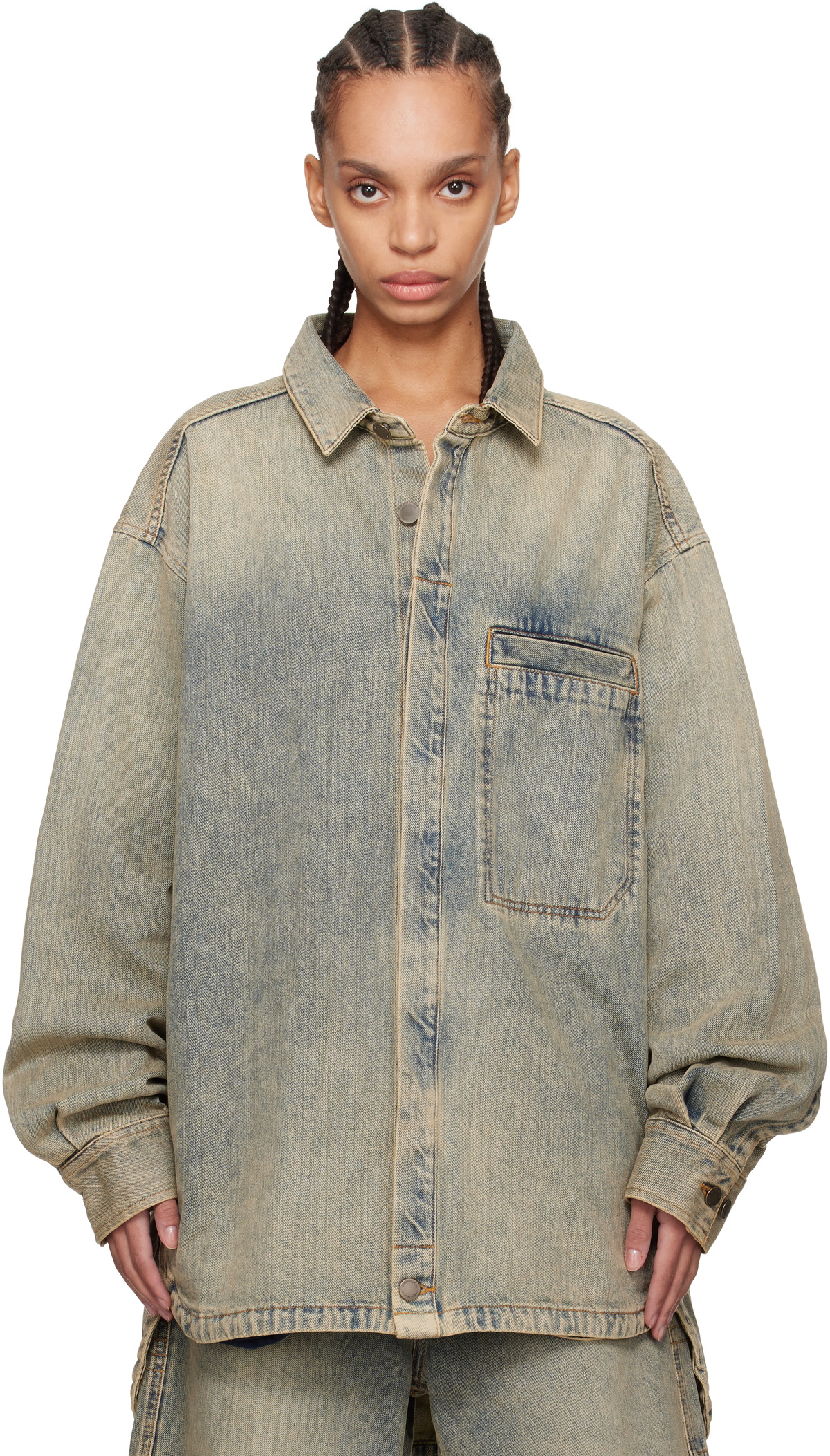 Entire Studios Blue Herculean Denim Shirt Entire Studios