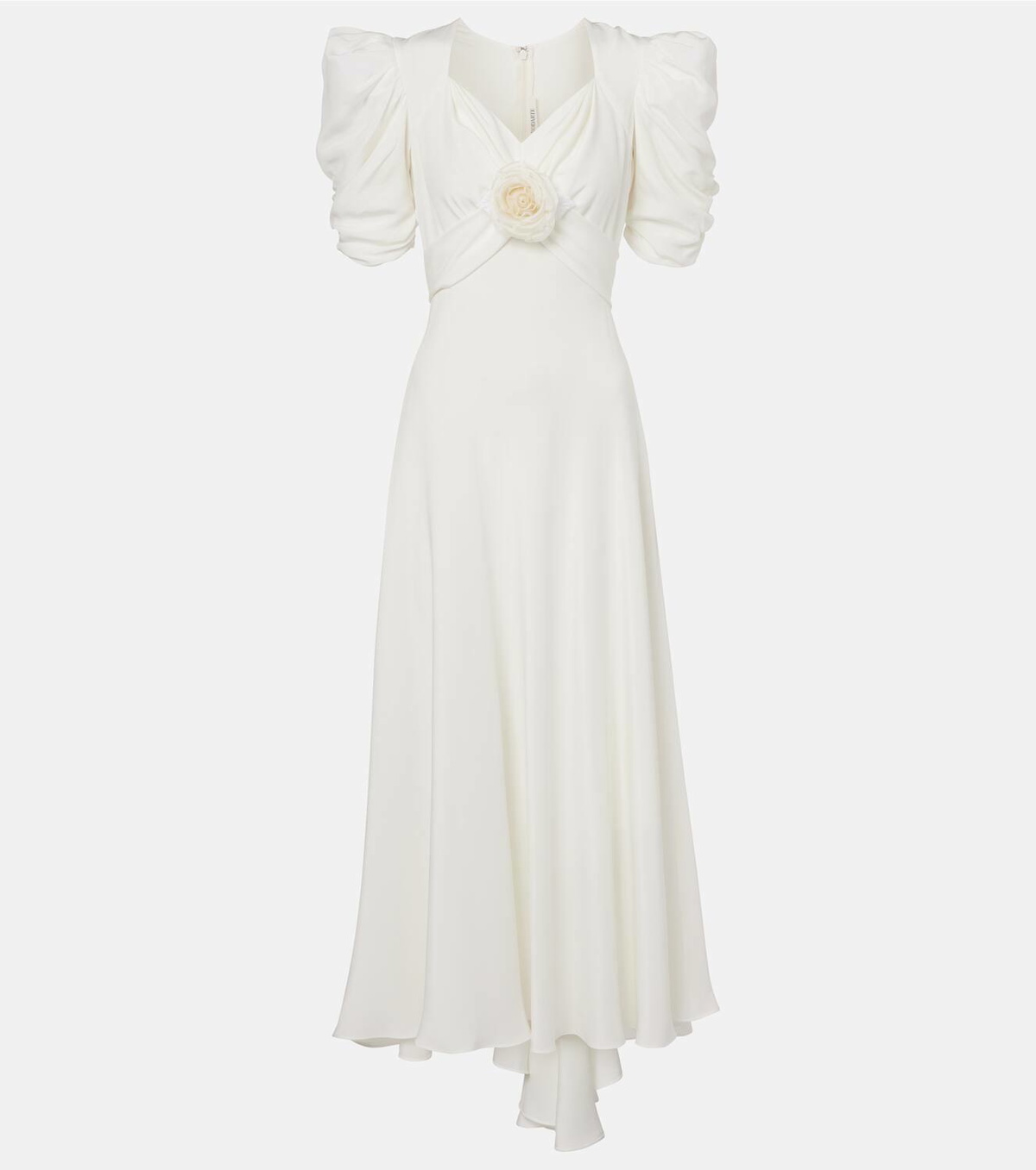 Rodarte Floral-appliqué silk crêpe gown Rodarte