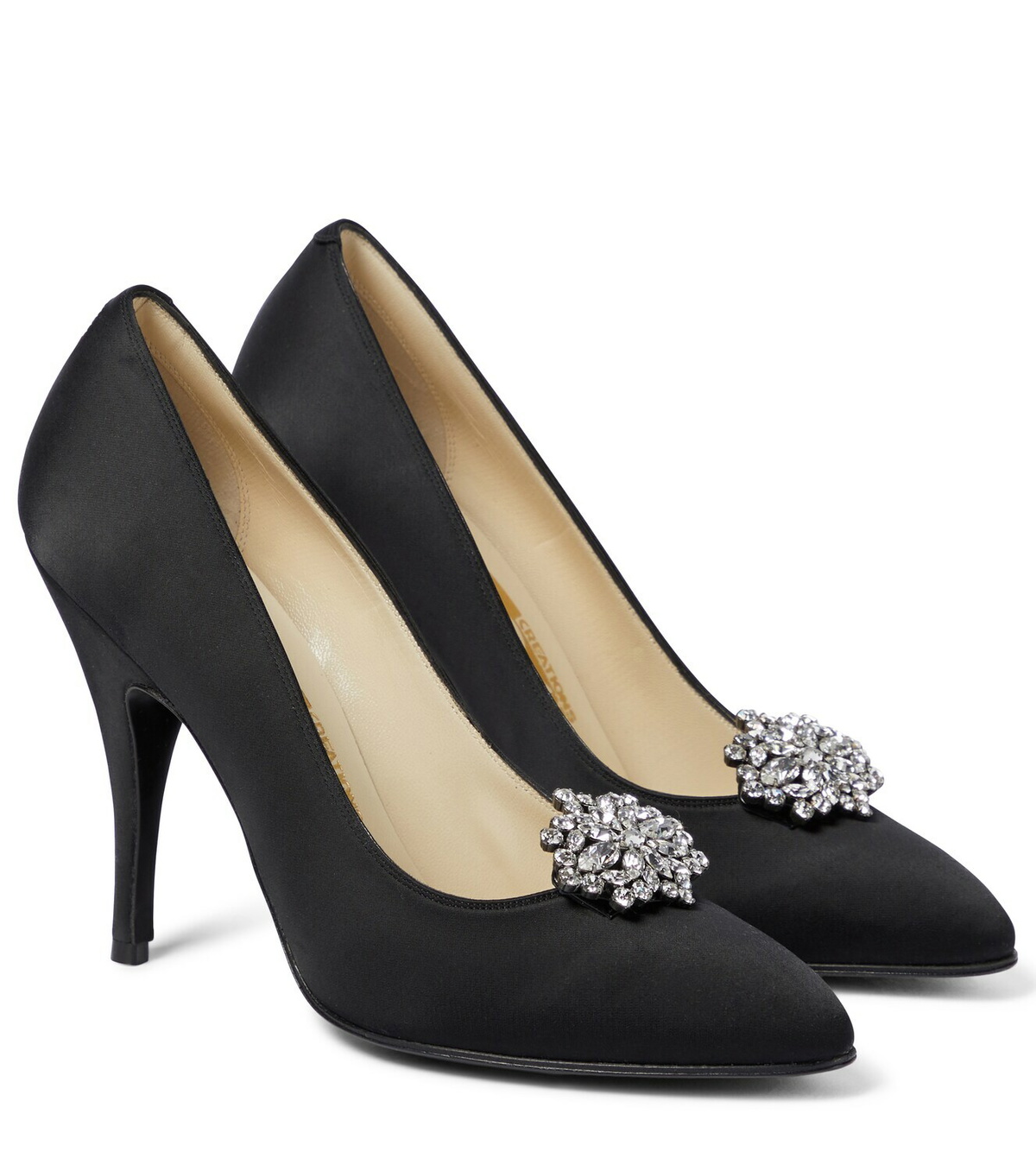 Ferragamo - Honey embellished satin pumps Salvatore Ferragamo