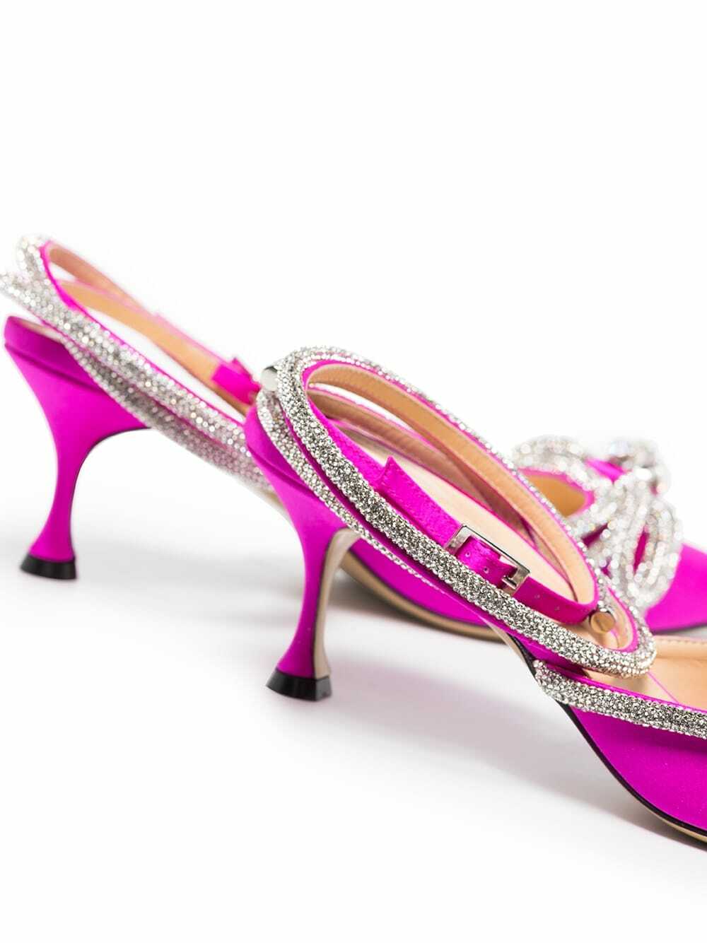 MACH & MACH - Double Bow Silk Satin High Heel Pumps MACH & MACH