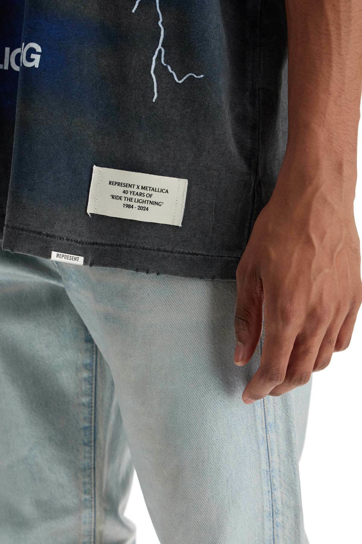 REPRESENT vintage gray cotton t-shirt metallica ride the lightning 40th anniversary Grey Represent