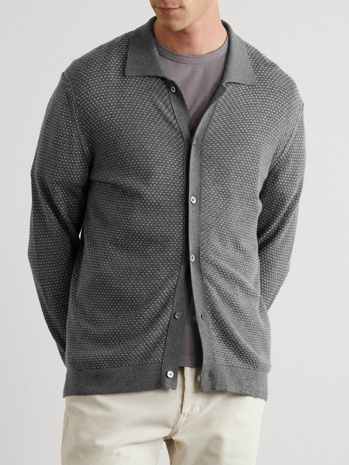 Officine Générale - Kylan Cotton-Blend Polo Shirt - Gray Officine Generale