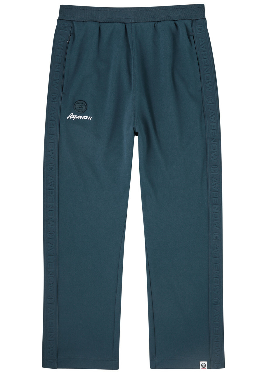 Aape Logo-jacquard Jersey Track Pants Blue AAPE by A Bathing Ape