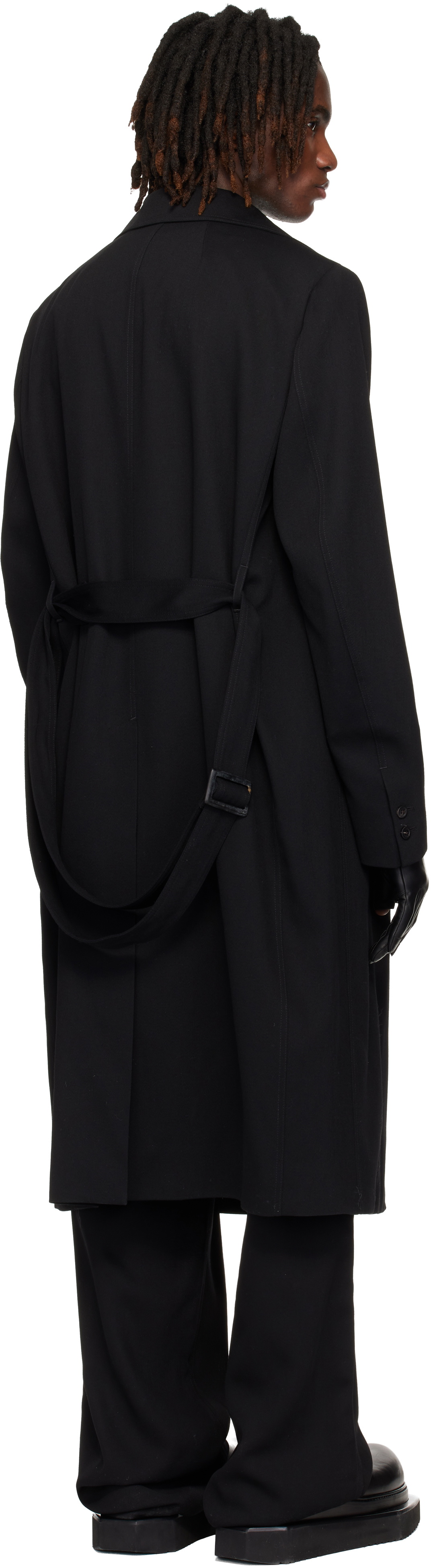 Rick Owens Black Temple Drella Trench Coat Rick Owens