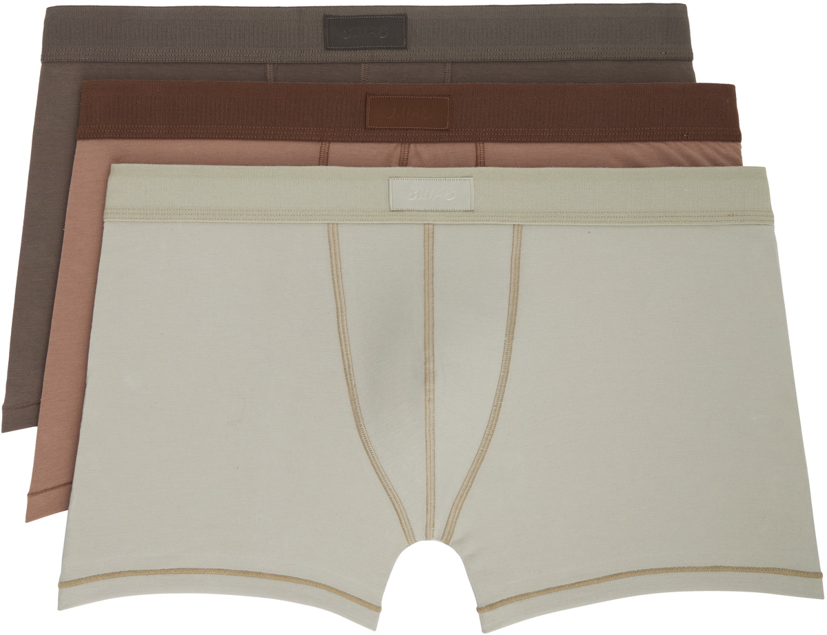 SKIMS Three-Pack Multicolor SKIMS Cotton 3 Boxer Briefs SKIMS