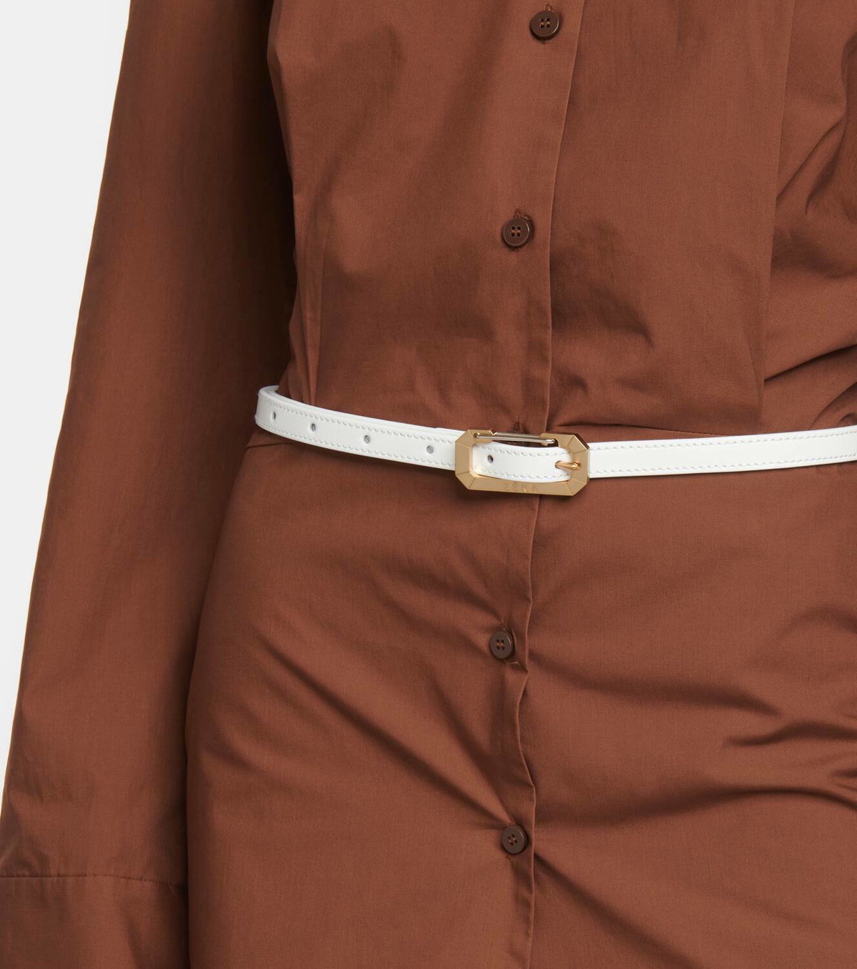 Eéra Logo-engraved leather belt EÉRA