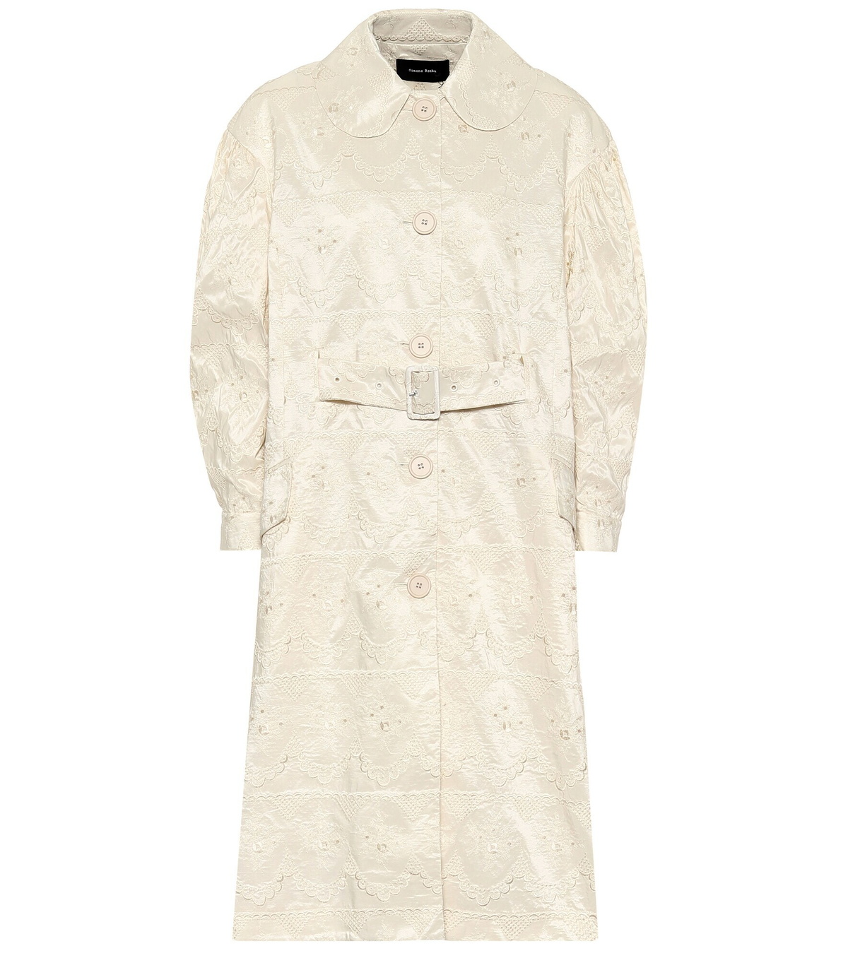 Simone Rocha - Lace-taffeta duster coat Simone Rocha