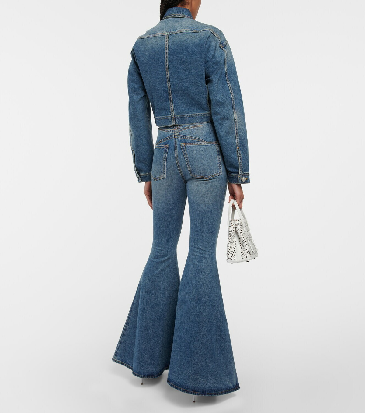 Alaïa Cropped denim jacket ALAÏA