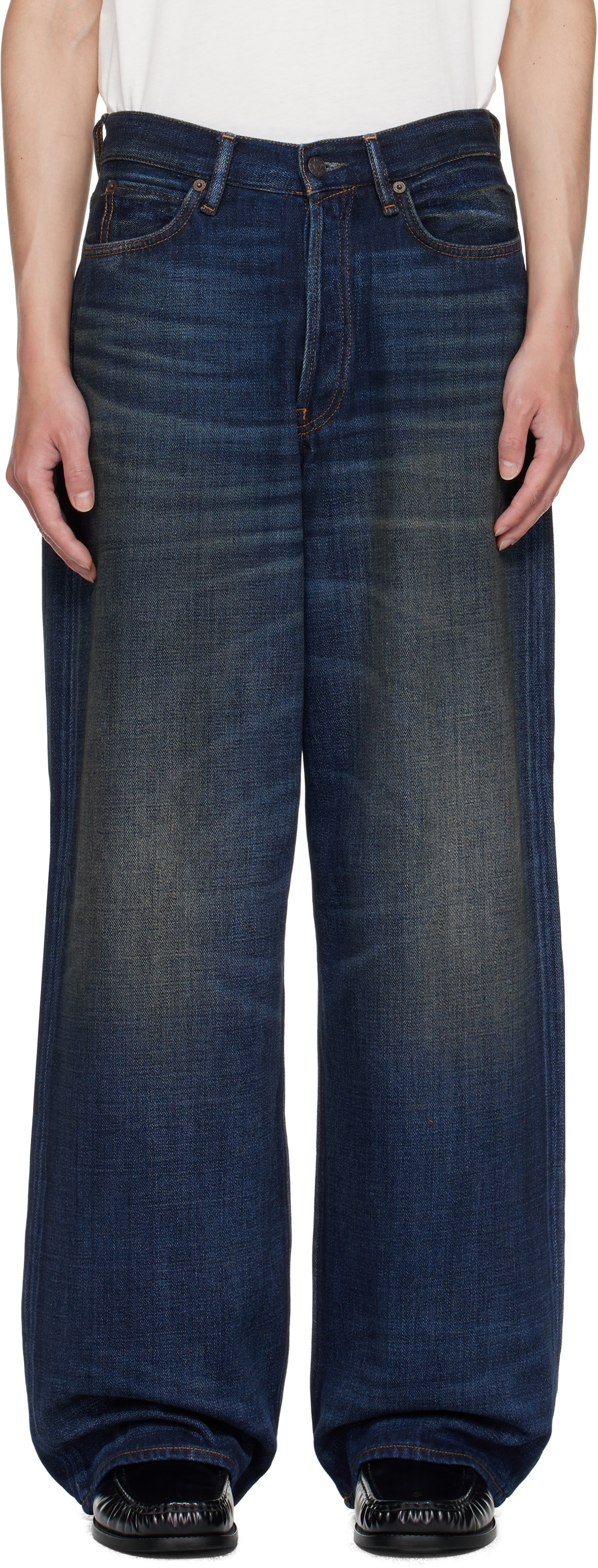 Acne Studios Navy Loose Fit 1981 Jeans Acne Studios