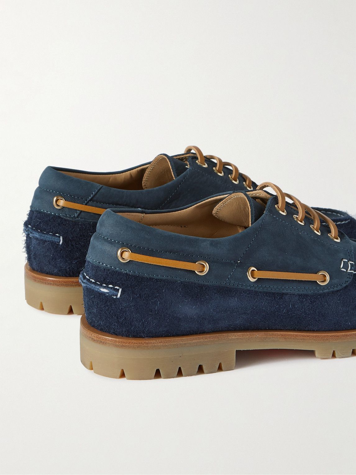 Paul Smith - Jago Nubuck and Suede Boat Shoes - Blue Paul Smith