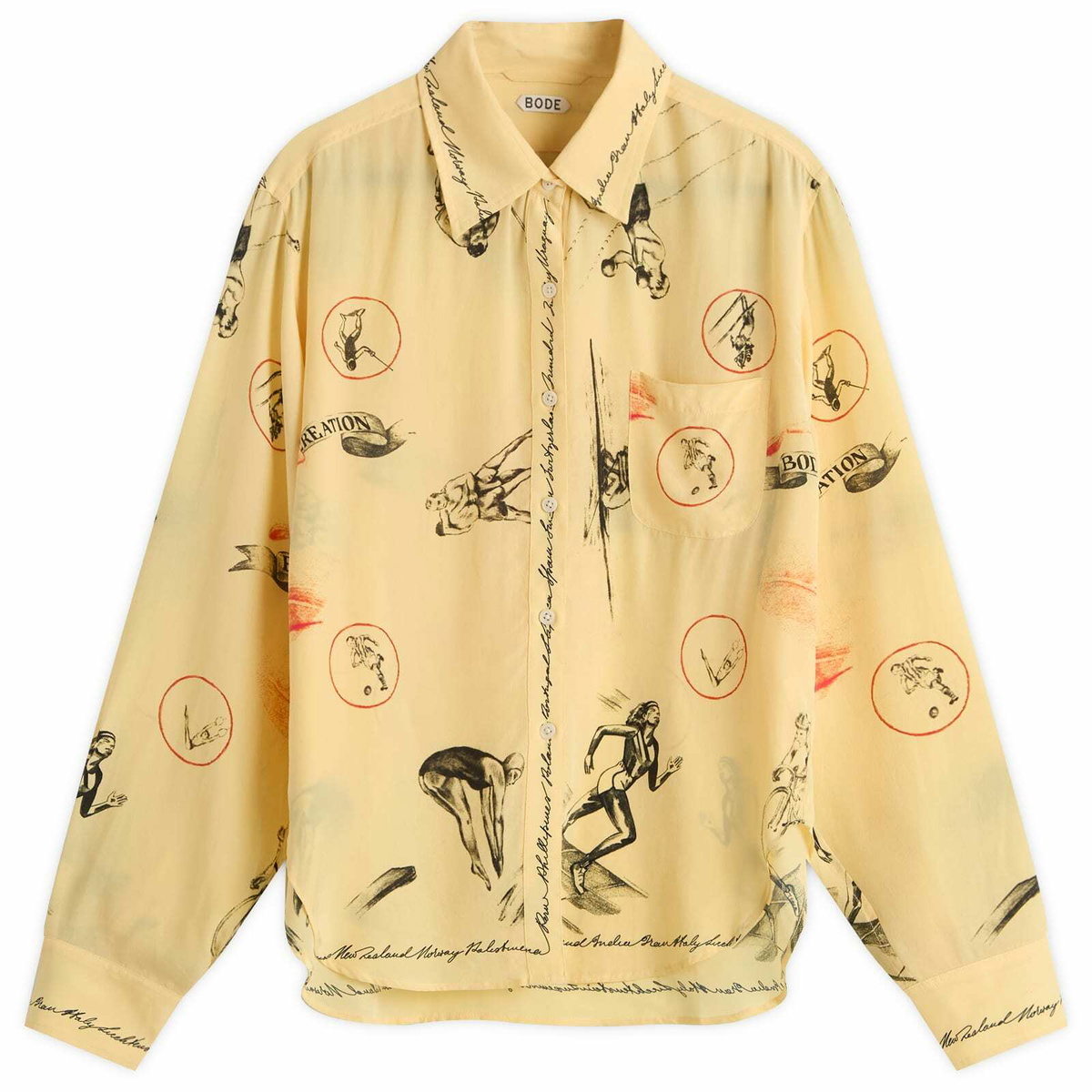 Bode Women's Games Top in Yellow Bode