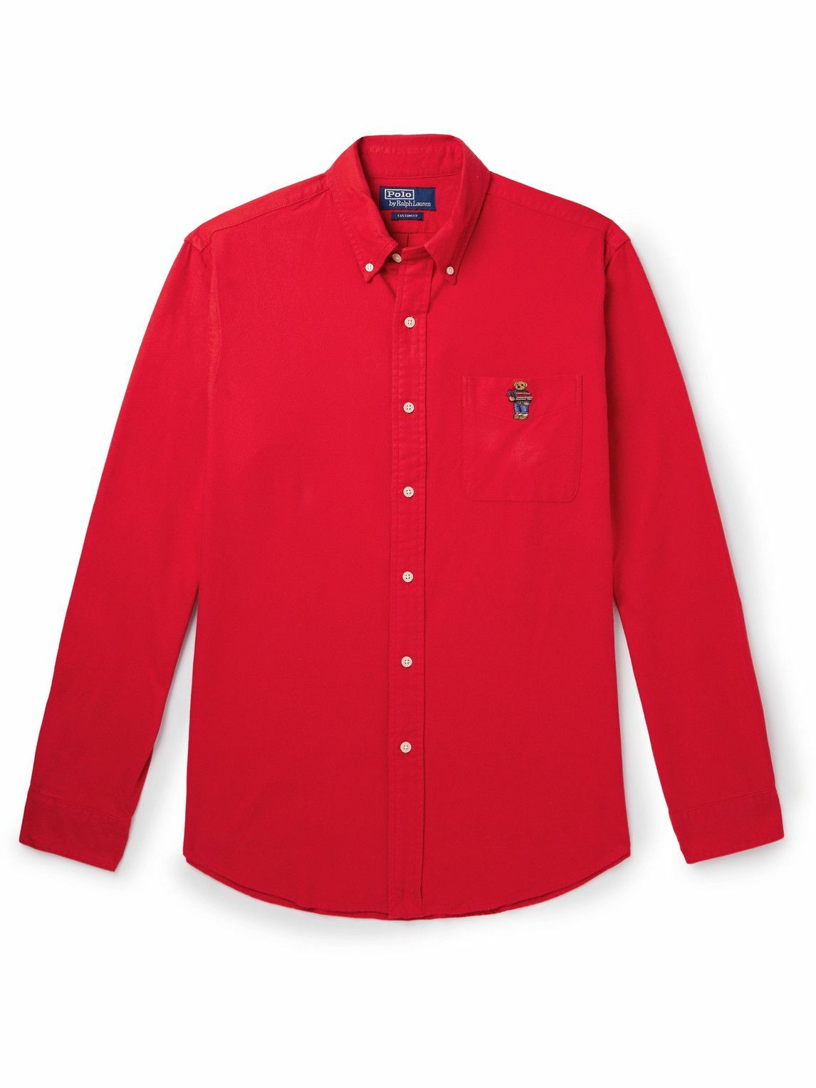 Polo Ralph Lauren - Button-Down Collar Logo-Embroidered Cotton-Flannel ...