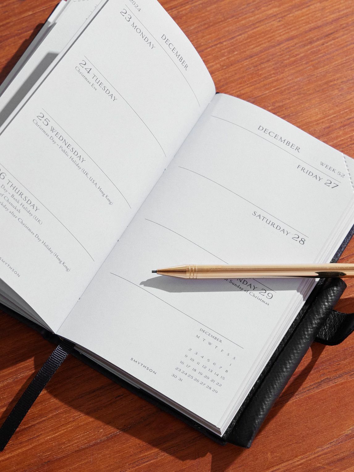 Smythson - Panama Cross-Grain Leather Diary Smythson