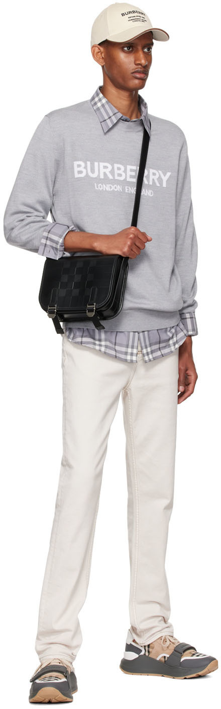 Burberry Gray Ramsey Check Sneakers Burberry