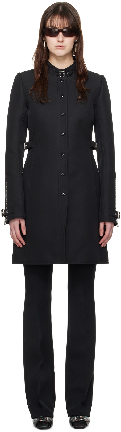 Courrèges Black Buckle Coat Courreges