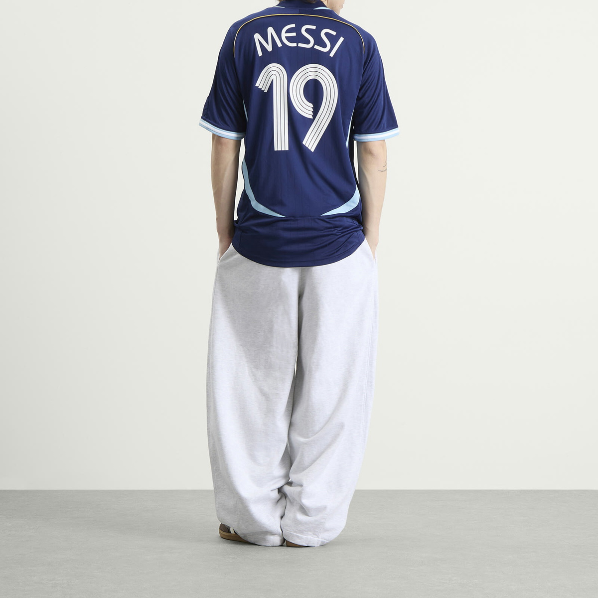 Adidas Men's Argentina 2006 Away Jersey Top in Dark Blue adidas