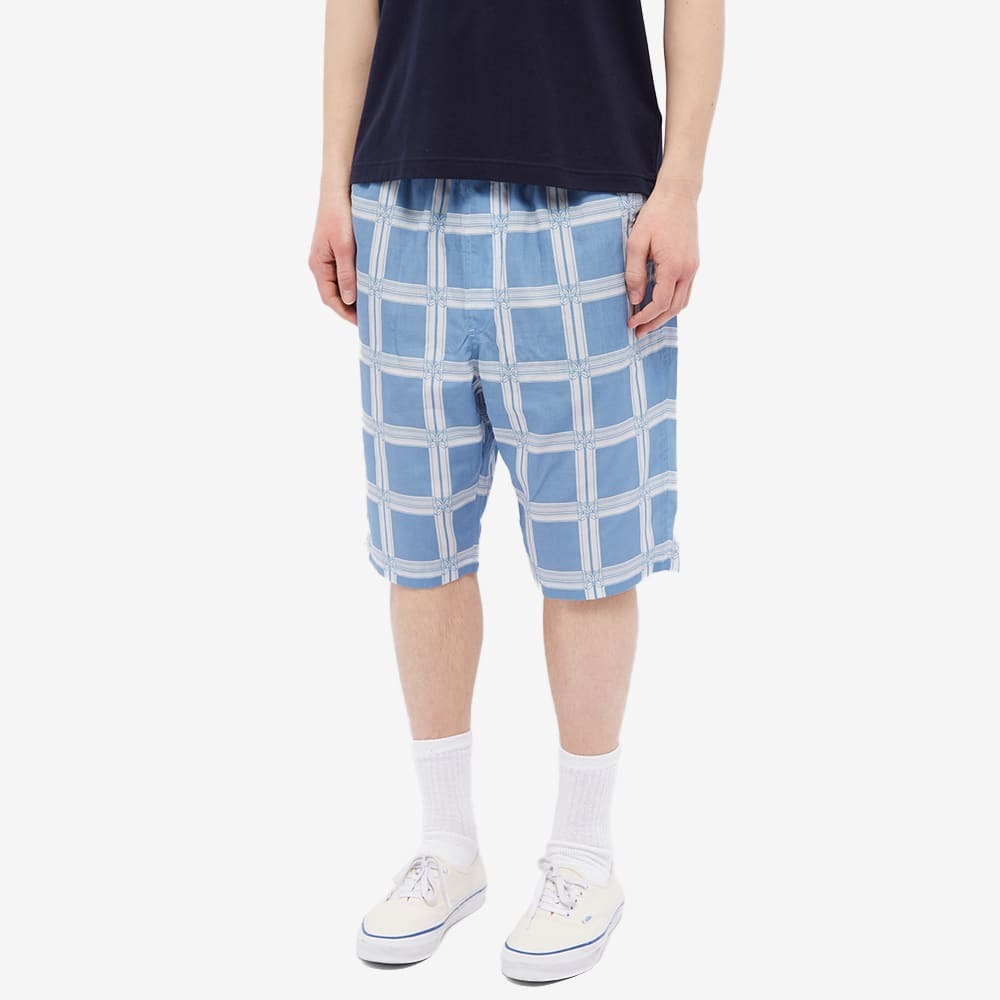 Needles Men's Papillion Plaid Short in Blue Needles