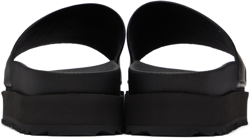 Palm Angels Black Rubber Platform Slides Palm Angels
