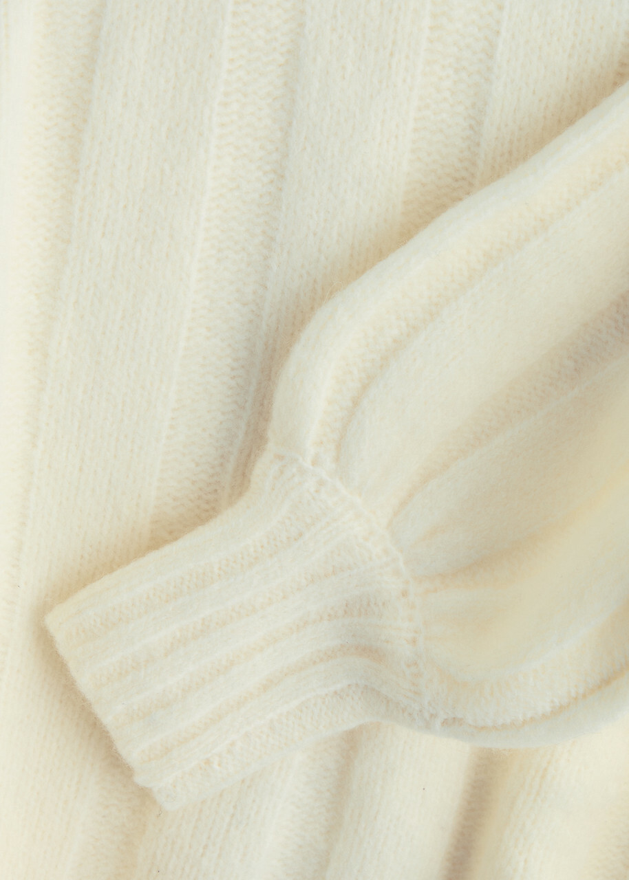 Paige Roselia Ribbed Wool-blend Jumper Ivory Paige