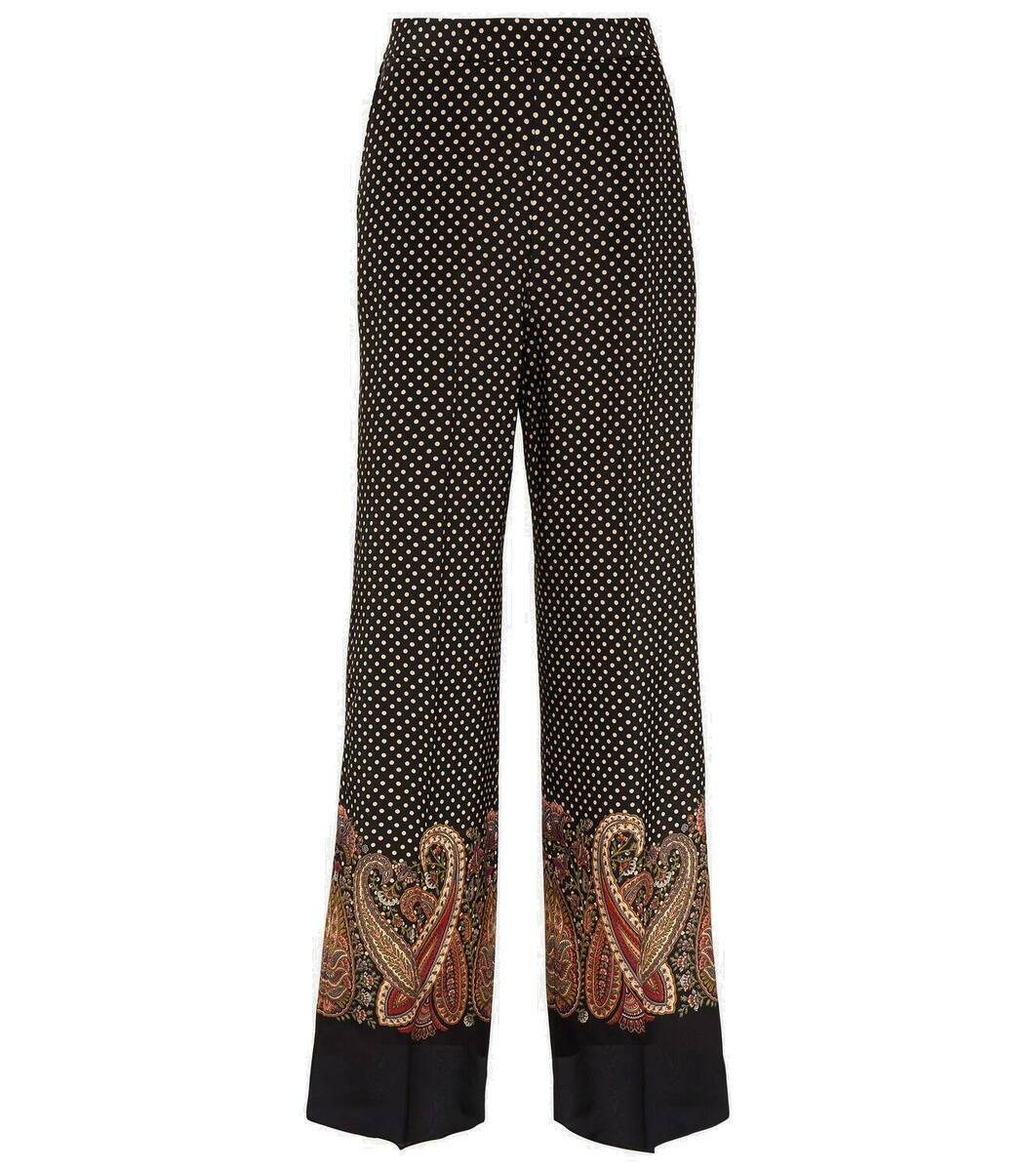 Etro Velvet wide-leg pants Etro