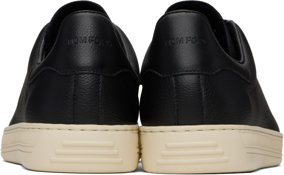 TOM FORD Black Grain Leather Warwick Sneakers TOM FORD