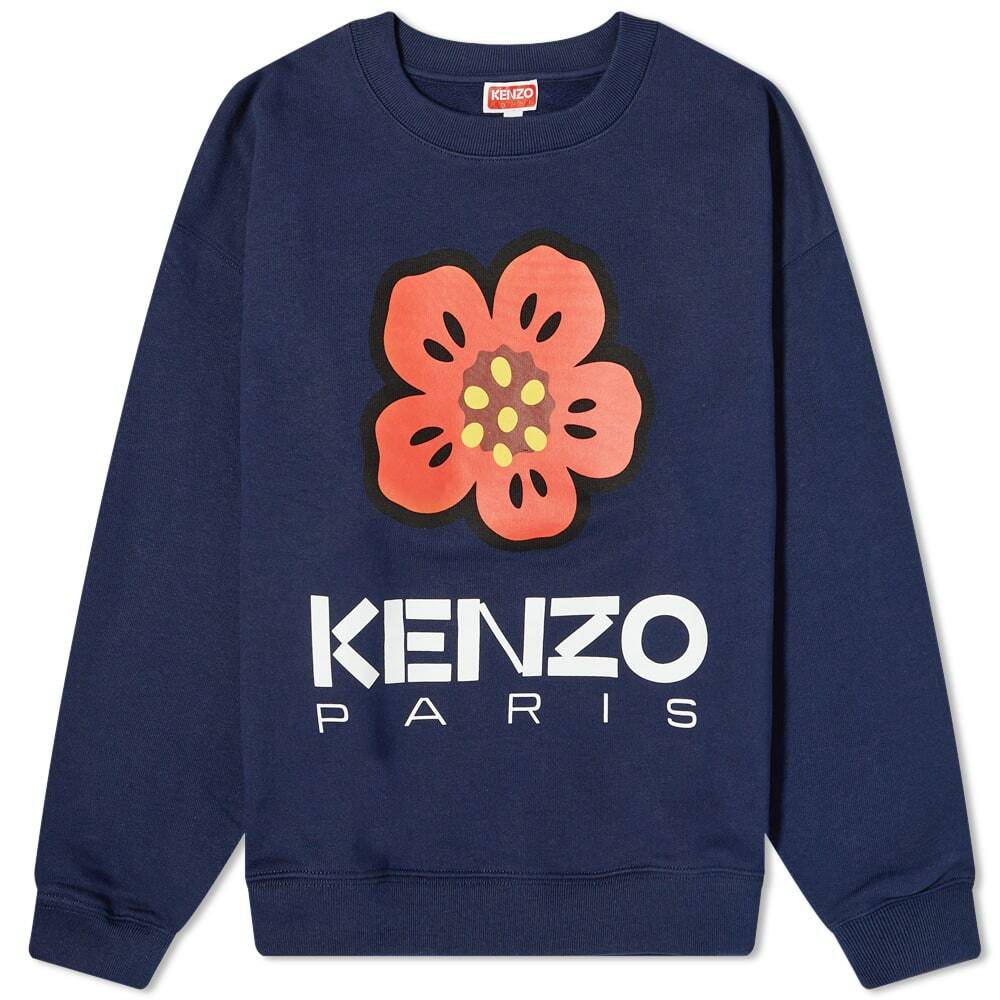 Kenzo Women's Paris Logo Regular Sweatshirt in Navy Kenzo