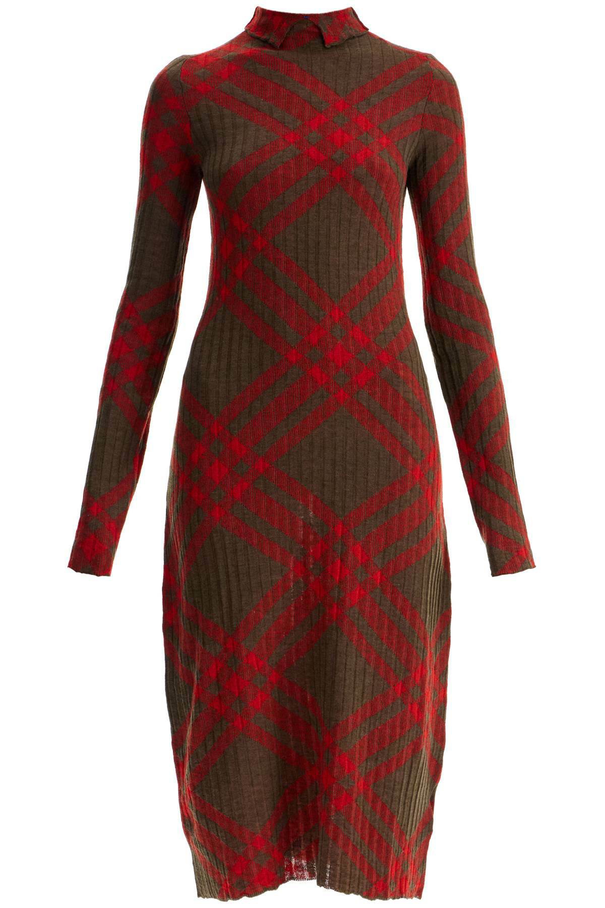 BURBERRY ered wool blend midi dress Red Burberry