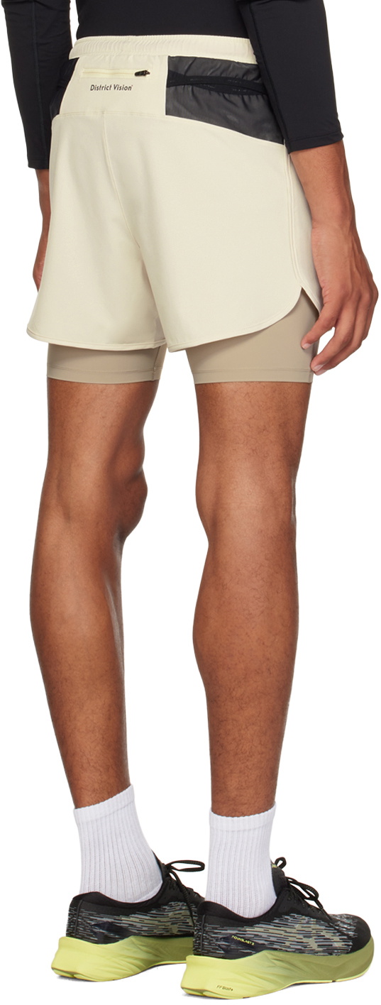 District Vision Beige Layered Shorts District Vision