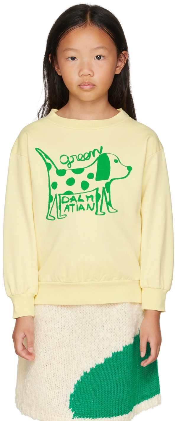 Weekend House Kids Kids Yellow Dalmation Sweater