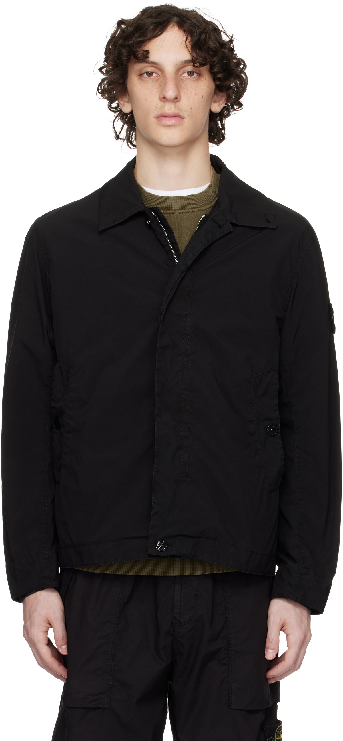 Stone Island Black Light Compact Touch Poly-TC Jacket Stone Island