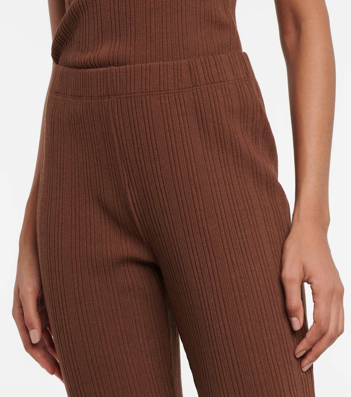 Vince - Ribbed-knit flared pants Vince