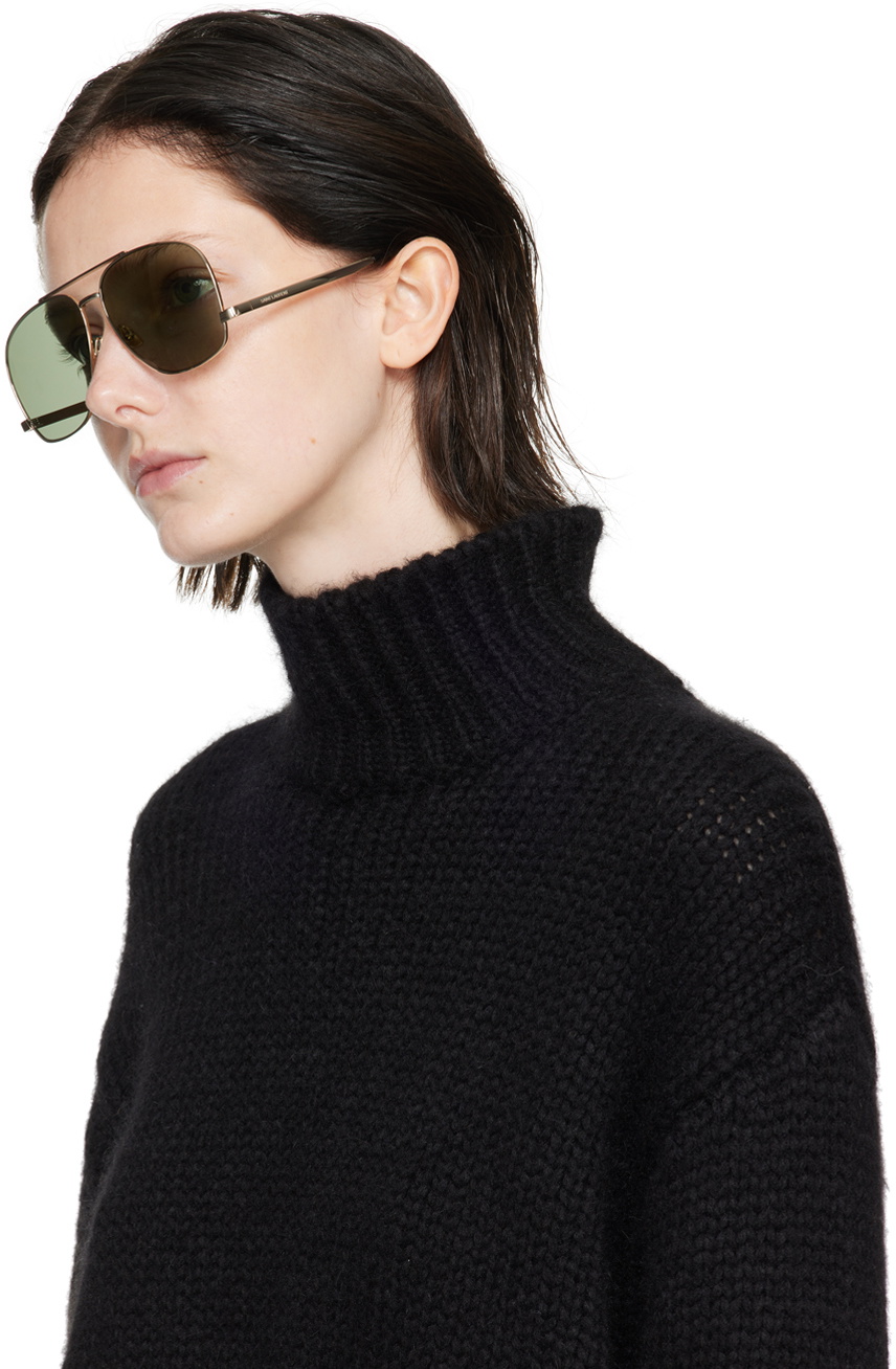 Saint Laurent Gold SL 653 Leon Sunglasses Saint Laurent