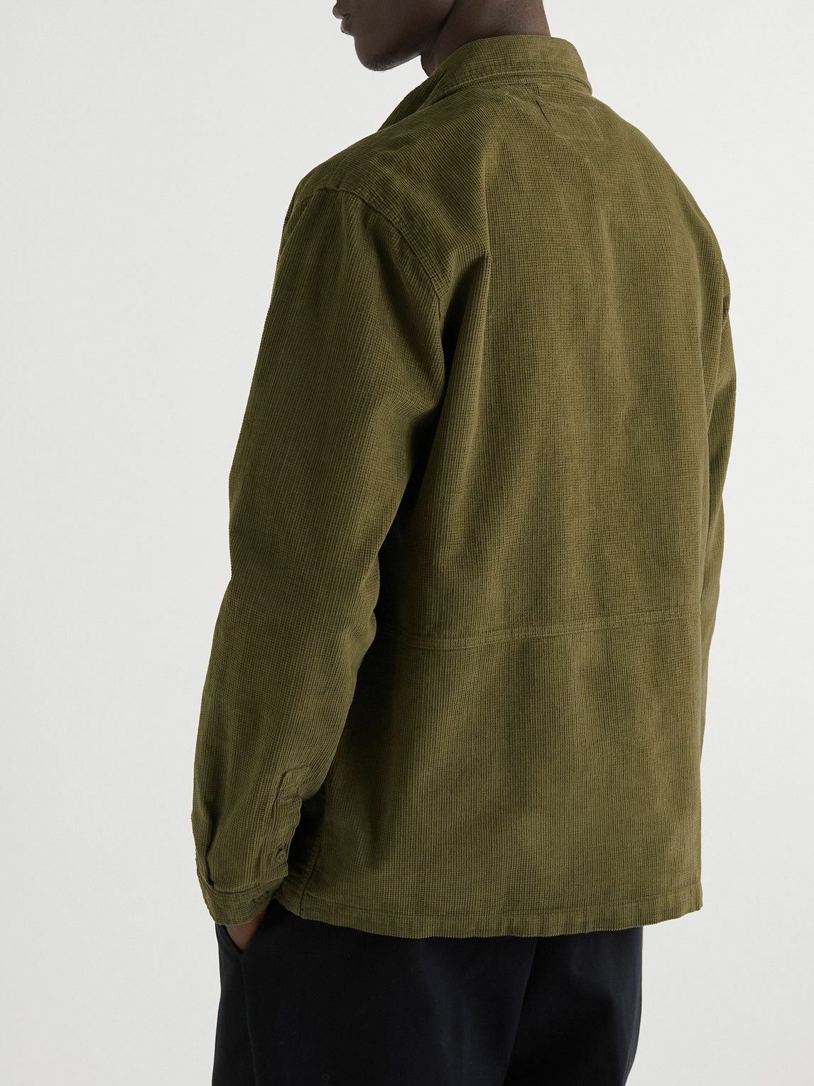 Kestin - Armdale Waffle-Knit Cotton Chore Jacket - Green Kestin Hare