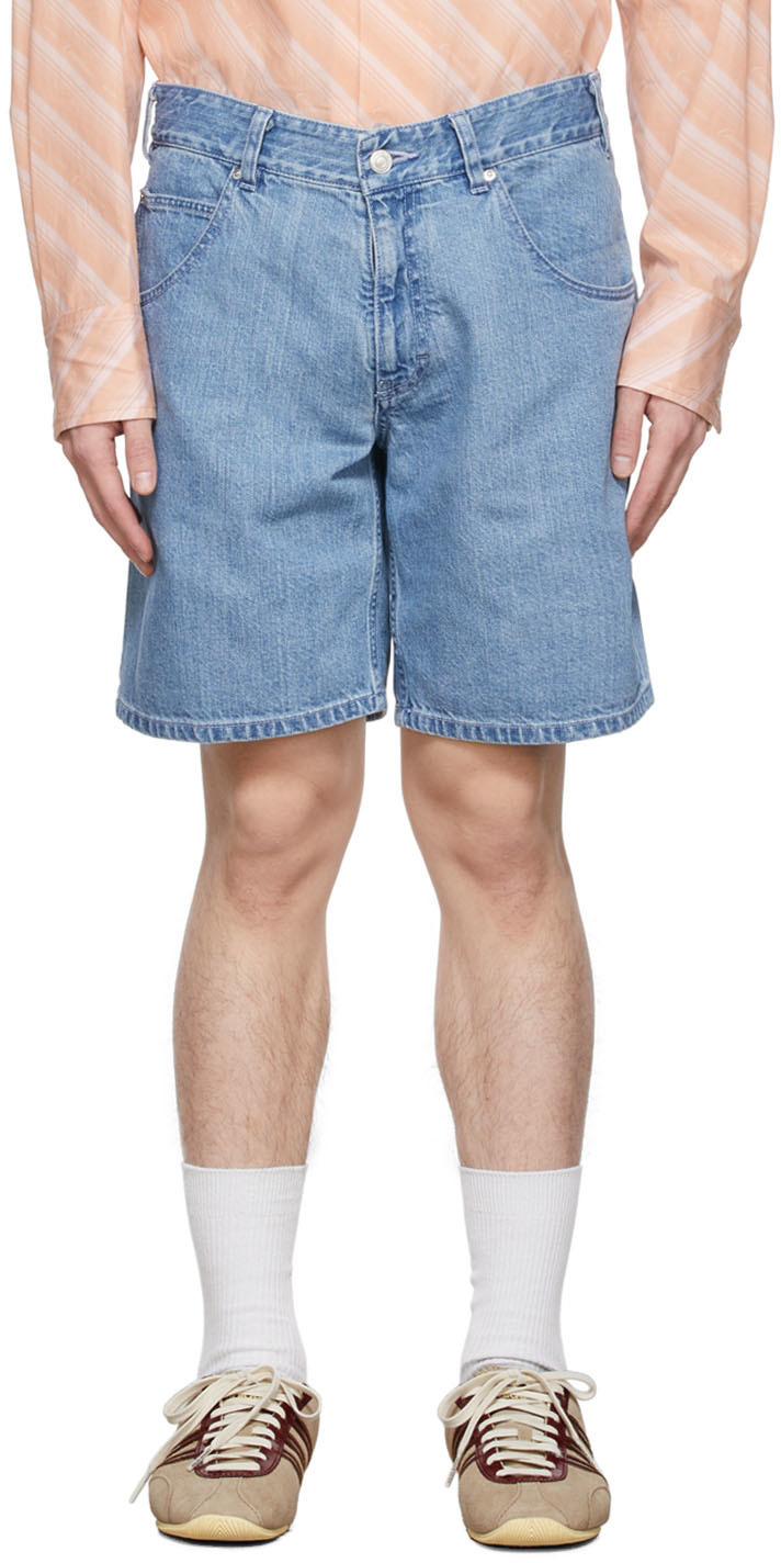 Commission SSENSE Exclusive Blue Denim Shorts Commission